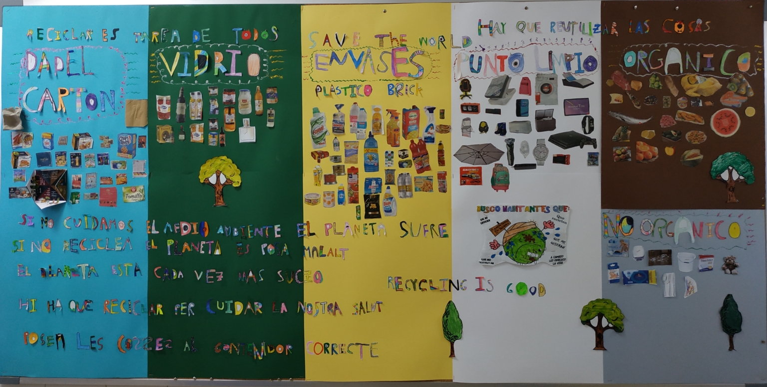 Mural de reciclaje 3 primaria – Gregori Mayans